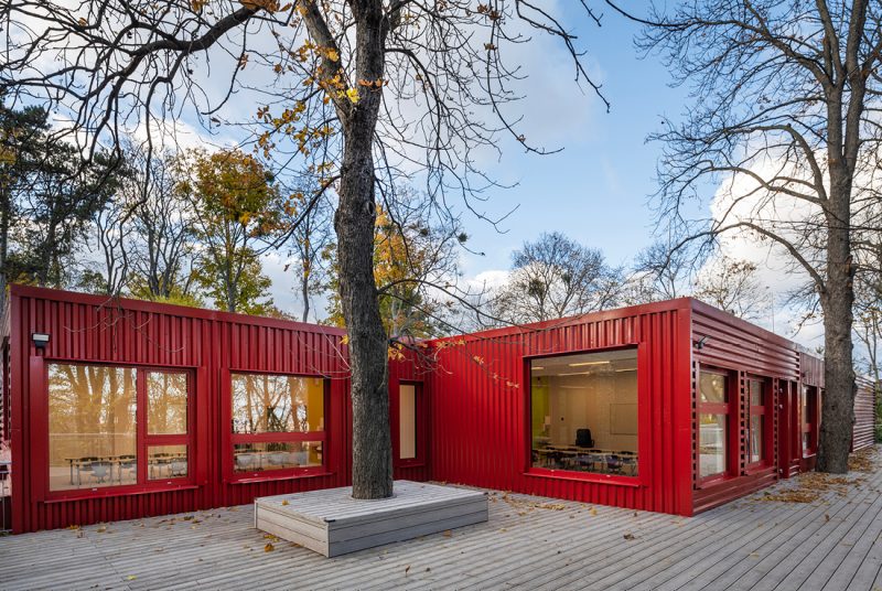 The new container building of the German School of Budapest – BIG SEE
